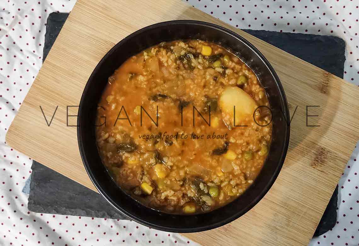 Vegetable Rice Soup Recipe | Comforting | Vegan in love